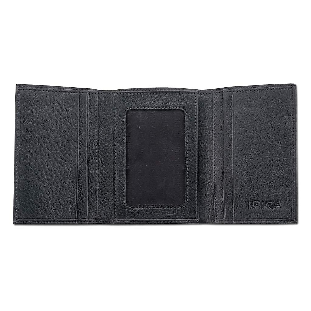 Hawaiian Turtle Tattoo Trifold Wallet, Genuine Leather, "Ohana" Tattoo art by Samson Harp (Black) from NAKOA