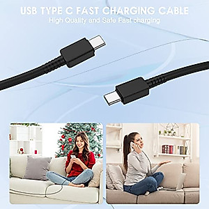 2Pack for Samsung Type C Charger Fast Charging, 25W USB C Wall Charger Fast Charging with USB C Cable 10 ft Android for Samsung Galaxy S23 Ultra/S23+/S22+/S10+/S9/S8/Note 10 Plus/Note 20