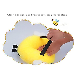 seemehappy Car Headrest Pillow, Cute Bee Neck Pillow for Car, Seat Belt Cover Shoulder Pad,Comfortable Soft Car Seat Pillow for Driving,Head Rest Cushion-Neck Pillow-1PCS