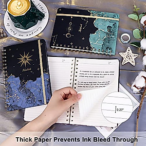 EOOUT 3 Pack Spiral Notebook Journals for Women College Ruled Notebook, 6"x 8.5", 160 Pages, Back Pocket, for Gifts, Office, School Supplies