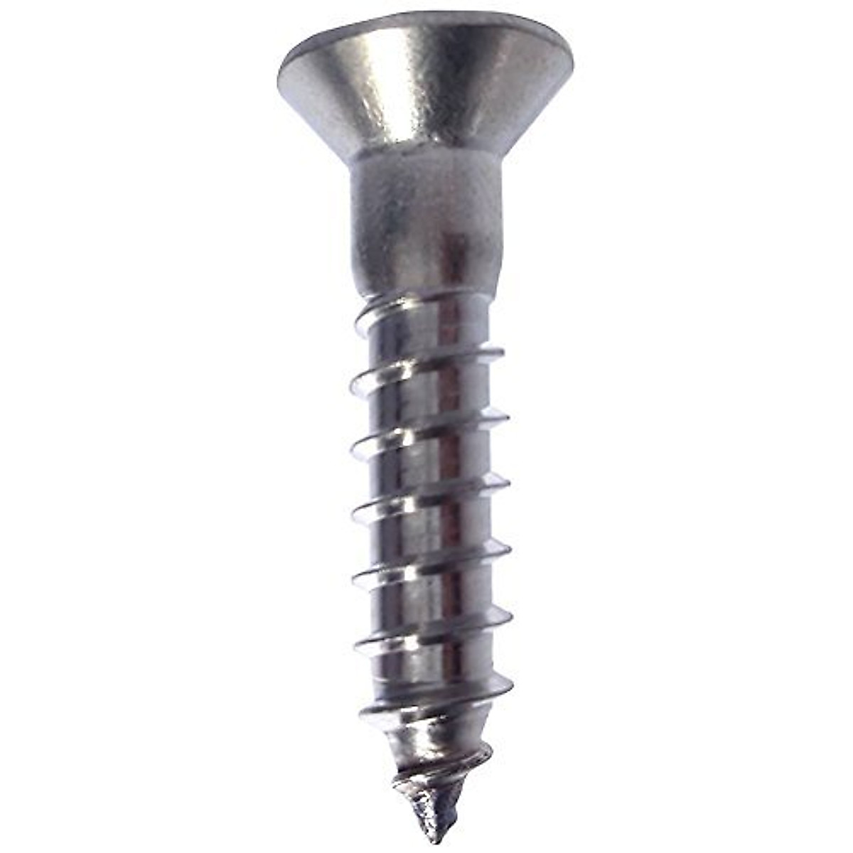 #10 x 1" Flat Head Wood Screws, Phillips Drive, Type 316 Marine Grade Stainless Steel, Partial Thread, Bright Finish, Quantity 25 by Fastenere