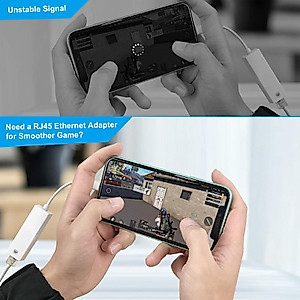 KingFuture RJ45 Ethernet LAN Network Adapter for Phone Pad, Phone Ethernet Adapter, 10100Mbps High Speed,Plug and Play