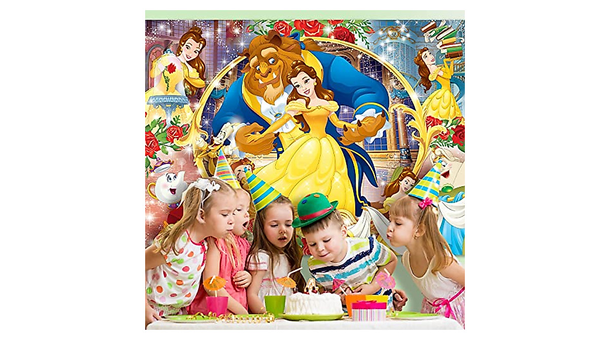 Beauty and The Beast Backdrop for Princess Belle Party - 7x5 FT Decor