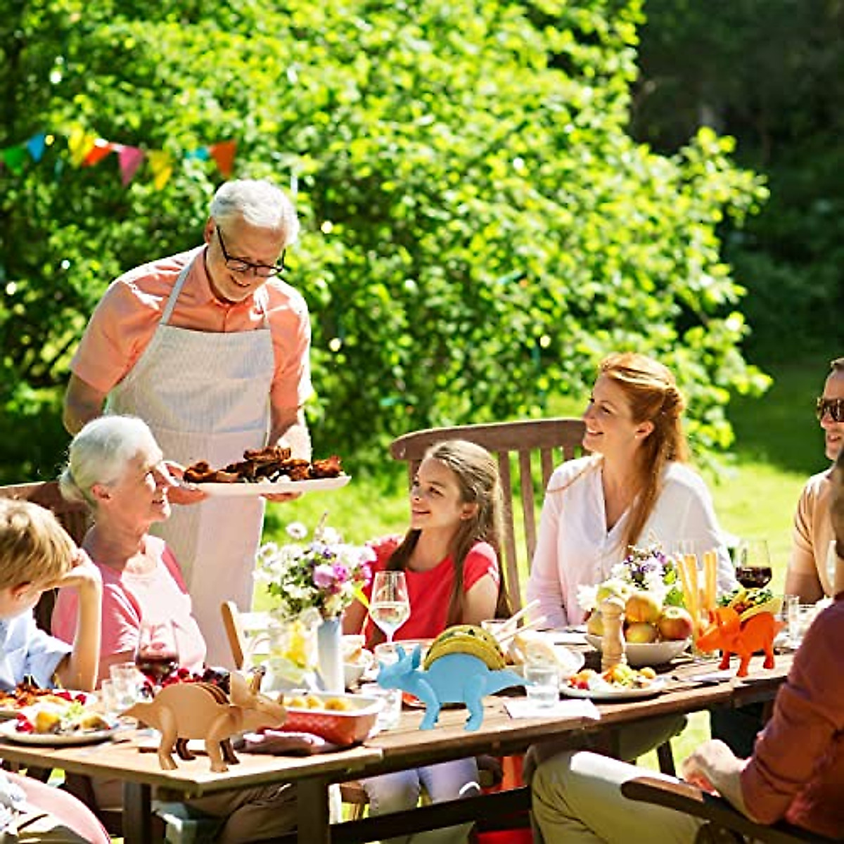 Dinosaur Taco Holders Set of 3,Holds 2 Tacos Each,Dinosaur Taco Stand for Kid,Tortilla Holder for Fun Taco Tuesday Party