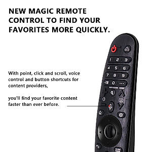 AN-MR19BA MR20GA Voice Magic Remote Control AKB75635305 AKB75855501 for LG 2019 Smart LED 4K UHD TV, Compatible with NanoCell UM69,UM71,UM72,UM73,UM74,UM75,UM76,UM80 Series