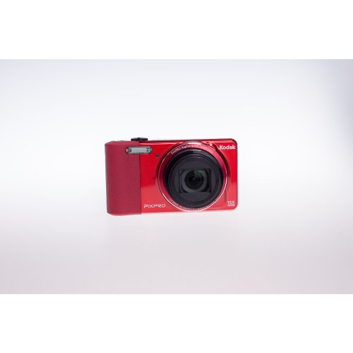 Kodak PixPro Friendly Zoom FZ151 Digital Camera, 16MP, 15x Optical/6x Digital Zoom, 3" LCD Display, HD 720p Video, AV-Out/USB 2.0, Red