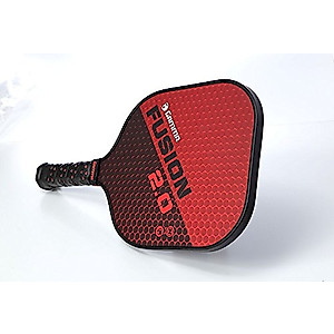 GAMMA Sports 2.0 Pickleball Paddles: Mens and Womens Textured Fiberglass Face Pickle-Ball Racquet - Indoor and Outdoor Racket: Fusion Red, ~8 oz