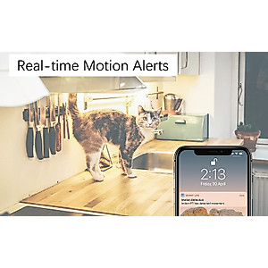 Home Security Camera System 1080P HD Indoor Smart Pan/Tilt Cam, Motion-Activated with 2.4G Wi-Fi, Night Vision - Compatible with Alexa and Google Assistant