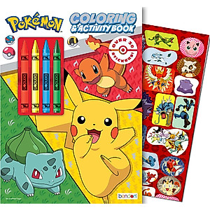 Pokemon Coloring Books Set for Kids Bundle with 3 Pokemon Coloring and Activity Books with Games, Puzzles, Stickers and More - Pokemon Gifts for Boys