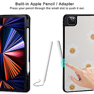 Cute Sunflower PU Leather Case for 2022 iPad 10th Generation 10.9 Inch Case with Pencil Holder Protective Stand Cover for 10.9" iPad 10th Gen 2022 Release A2696 A2757 A2777