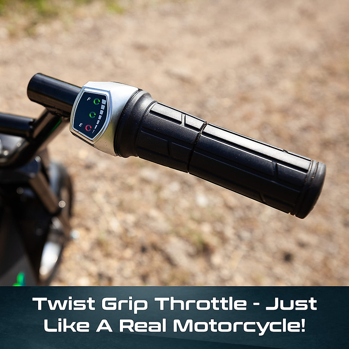 Kid Trax Kids KTX Mini Bike, 24 Volt, Youth 8-12 Years Old, Max Rider Weight 120 lbs, Black, (KT1598A)