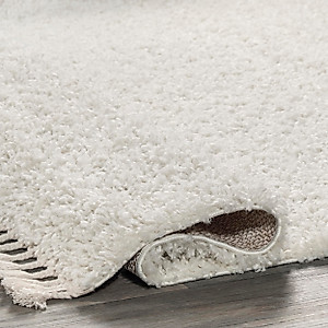 nuLOOM Neva Modern Tasseled Shag Area Rug, 8x11, Ivory