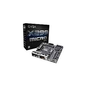 EVGA X299 MICRO ATX 2, LGA 2066, Intel X299, SATA 6Gb/s, USB 3.1 Gen2, USB 3.1 Gen1, mATX, Intel Motherboard 121-SX-E296-KR
