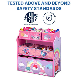Delta Children Design & Store 6 Bin Toy Storage Organizer, Peppa Pig
