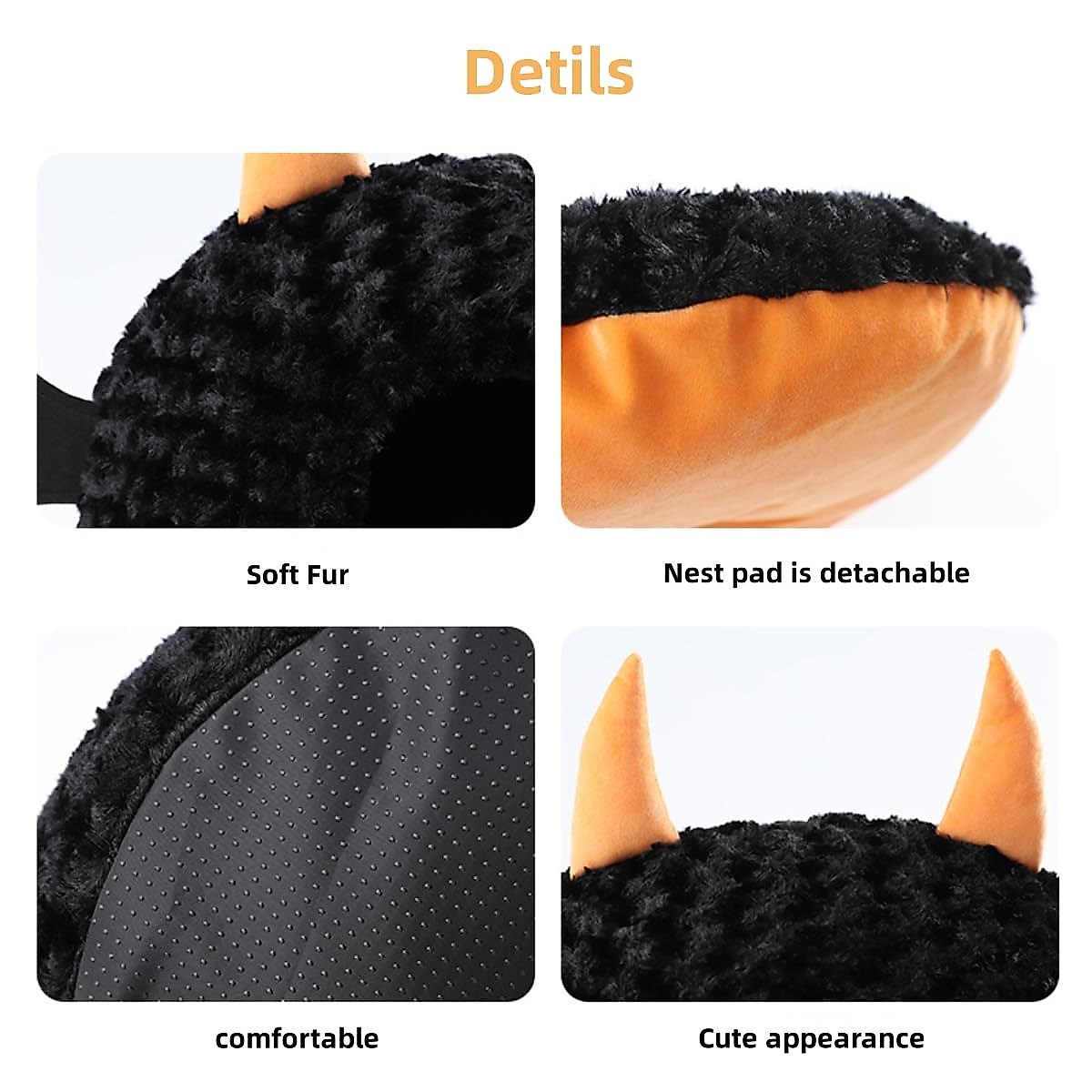 ZCPACE Guinea Pig Hideout Bed Halloween Monster Hamsters Hides Large Warm Cozy Plush Winter Small Animal Hideouts Beds Nest Cage Accessories for Small Pet Hamster/Chinchilla/Bunny/Cat