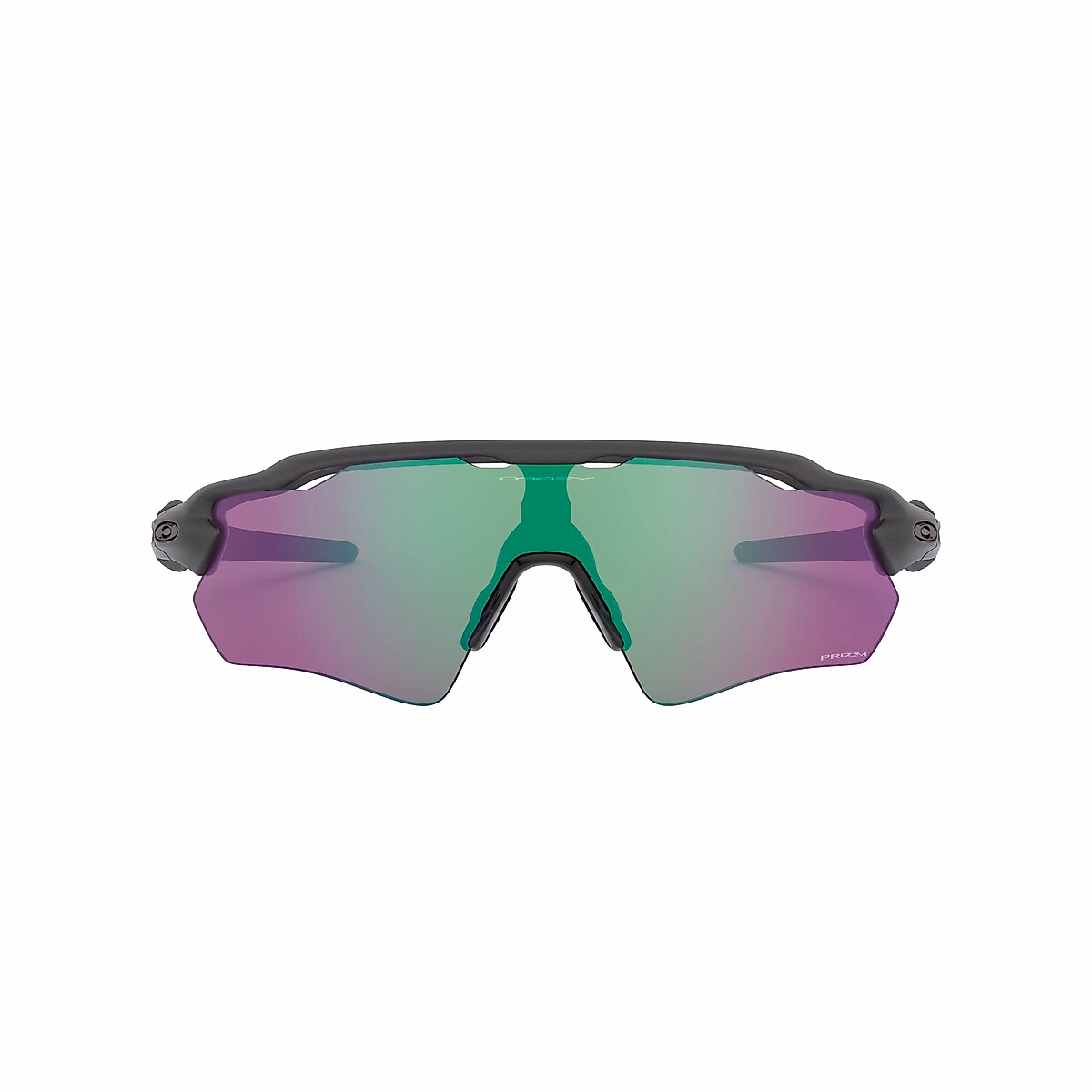 Oakley Men's OO9208 Radar EV Path Rectangular Sunglasses, Steel/Prizm Road Jade, 38 mm