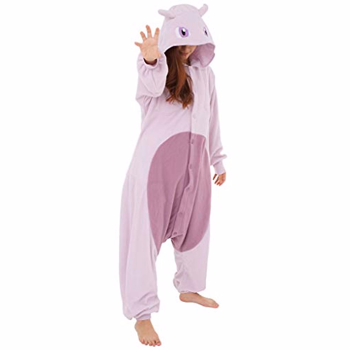 Mewtwo Pokemon Kigurumi Onesie (Adult One Size Fits All) Purple