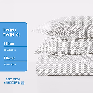 Linen Market Duvet Cover King Size (Gray) - Experience Hotel-Like Comfort with Unparalleled Softness, Exquisite Prints & Solid Colors for a Dreamy Bedroom – King Duvet Cover Set with 2 Pillow Shams