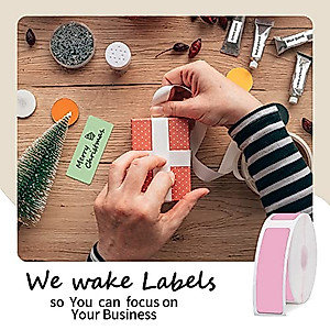 5 Rolls NIIMBOT Label Maker Tape with The Pink NIIMBOT D11 Printer, Self-Adhesive Label Sticker for D11/D110, Mini Bluetooth Label Printer Portable Smart Phone Handheld Sticker Mini Labeler Inkless