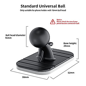 3M Vhb Sticky Adhesive Pads Replacement Mount ,Car Dashboard Sticker Mount for Magnetic Phone Car Mount,Car Mount Adhesive , 3M Adhesive Pads,Car Mount Sticker Tapes,Ball Diameter 16MM