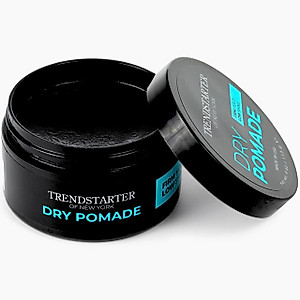 TRENDSTARTER - DRY POMADE (4oz) - Firm Hold - Low Shine - Water-Based Gel Type Pomade - All-Day Hold Premium Hair Styling Products