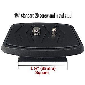 DaVoice 35mm Tripod Quick Release Plate Camera Mounting Adapter Replacement for Quantaray, Sunpak 5800d 7000tm, Slik, Walmart MX1000, Targus TG-P60T Tripod Mount QR-57
