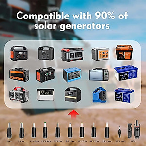 200W Portable Solar Panel for Jackery/BLUETTI/ECOFLOW Power Station, 18V Solar Panel, IP65 Waterproof Solar Panel kit with 2 USB QC + 1 PD + MC4 Output