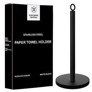 Steelware Central Paper Towel Holder Stainless Steel (Matte Black)