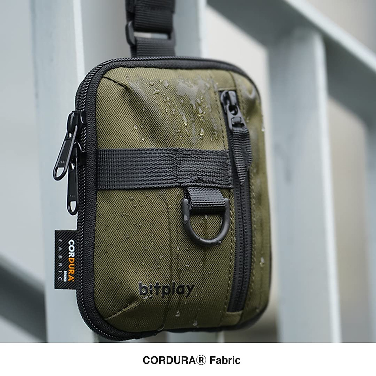 bitplay Essential Pouch, Black - Lightweight CORDURA Crossbody Bag/Travel Neck Pouch