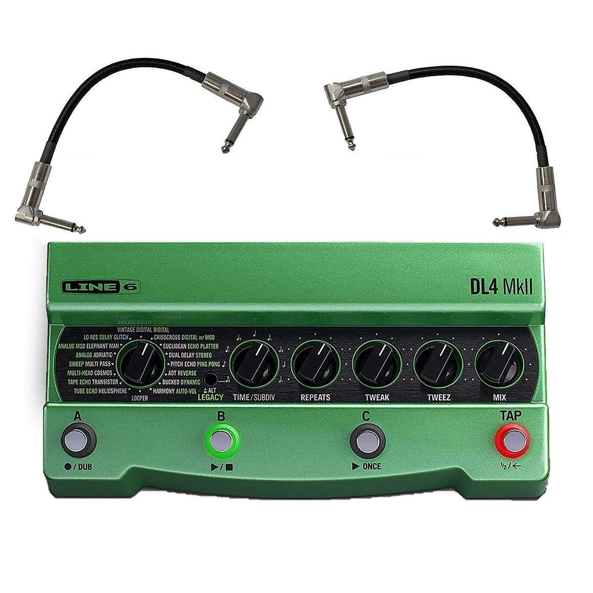 Line 6 DL4 MKII Delay Modeler Guitar Effects Pedal with 2 Patch Cables