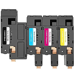 Limeink 4 Pack Compatible High Yield Laser Toner Cartridges Replacement for Dell C1660 4G9HP (1 Black, 1 Cyan, 1 Magenta, 1 Yellow) Compatible with C1660 C1660W C1660cnw 1660 1660W 1660cnw Printers