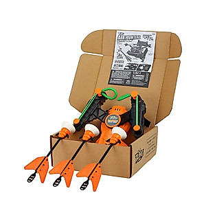 Zing Air Hunterz Wrist Bow - Includes 1 Wrist Bow and 3 Suction Cup Arrows, Launches Arrows Up to 45 ft (Orange)