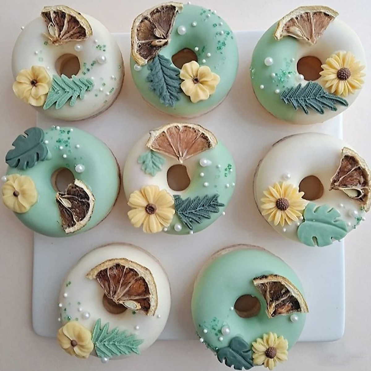 Mujiang Rose Flower Silicone Molds Daisy Fondant Mold Flower Orchid Cake Decorating Molds Set Of 4