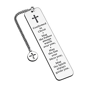 Baptism Gift for Girl Boy Catholic Confirmation Gift for Women Birthday Christian Bible Verse Bookmark for Godson Goddaughter Religious Gift for Church Bulk First Communion Graduation Gift for Him Her