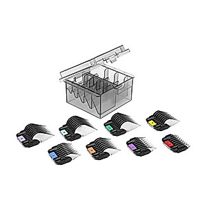 Shernbao Professional Animal Stainless Steel Clip Attachment Guide Comb Set for A5 style Detachable Blade Pet, Dog, Cat, and Horse Clippers (ONLY Snap on Size # 10/15/30,Not compatible with 5-in-1 blades）