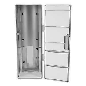 Mini Cooler Warmer Fridge, Mini Fridge Freezer, Mini Refrigerator Fridge Portable Mirrored Personal Fridge Usb Interface Cooler Warmer Refrigerator Suitable for Cans Drink Beer Cooler Warmer