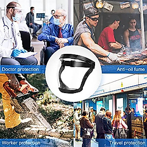 Zoldag Super Protective Face Shield Anti-Fog Full Face Safety Shield Unisex All-Inclusive Face Protection with Detachable Flter (Black)