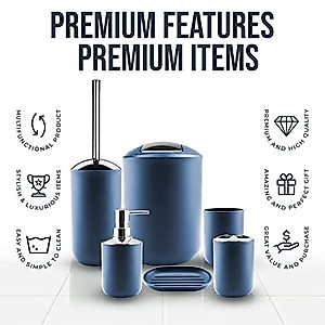 Clara Clark Bathroom Set – Bathroom Sets with Shower Curtain and Rugs, Soft Bathroom Rugs Non Slip, 23PC Teal Bathroom Accessories Set Complete with Bath Rugs, Shower Curtain Set with Liner and Hooks