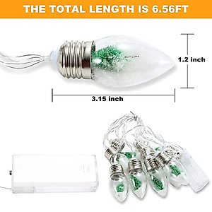 HFXXAD Christmas Tree Snow Globe String Lights, 10 LED Clear Bulbs Christmas Tree String Lights for Bedroom, Wedding, Table Decoration, Outdoor Garden Party, Home Party Decorate(6.6 FT)