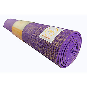 Maji Sports Jute Yoga Mat, Purple, 24 x 68 x 4.5mm