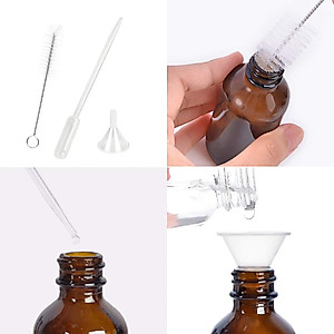 STARSIDE 16 Pack4oz Amber Glass Spray Bottles with Fine Mist Sprayer & Dust Cap for Essential Oils, Perfumes,Cleaning Products, 120 ml Fine Mist Glass Spray Bottle