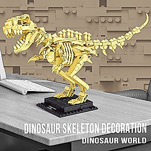Meryi Dinosaur Fossil Building Kit 523pcs, T.rex Impressive Dinosaur Skeleton Model Decoration, Cool Dinosaur Gift Toy Set for Dinosaur Fans, Great DIY Project for Ages 6+