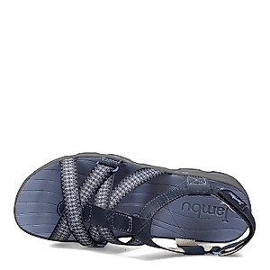 Jambu Women's Bay Water Ready Sport Sandal, Blue Multi, 8