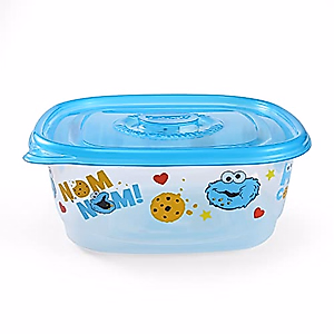 GladWare - Multi Pack - 9ct - Sesame Street Food Storage Containers with Lids | Mixed Sizes Kids Food Containers with Sesame Street Designs, 18 Pc Set | Elmo, Big Bird, Cookie Monster Food Containers