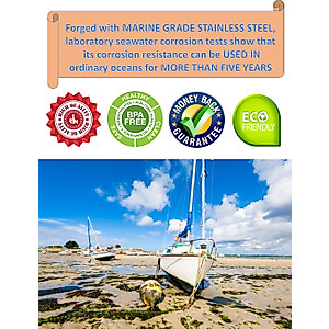 TFORESTER Stainless Steel Anchor Hook Slide Hook Boat Hook Knotless Anchor System Easy to Use with Quick Release (Rope Not Included) Holds 9000 lb