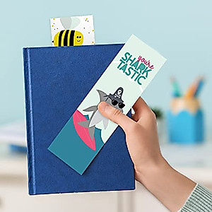 Animal Pun Bookmarks / 2" x 6" Motivational Paper Bookmark Pack/Bulk Set of 24 Classroom Reward Quotemarks/Made in The USA