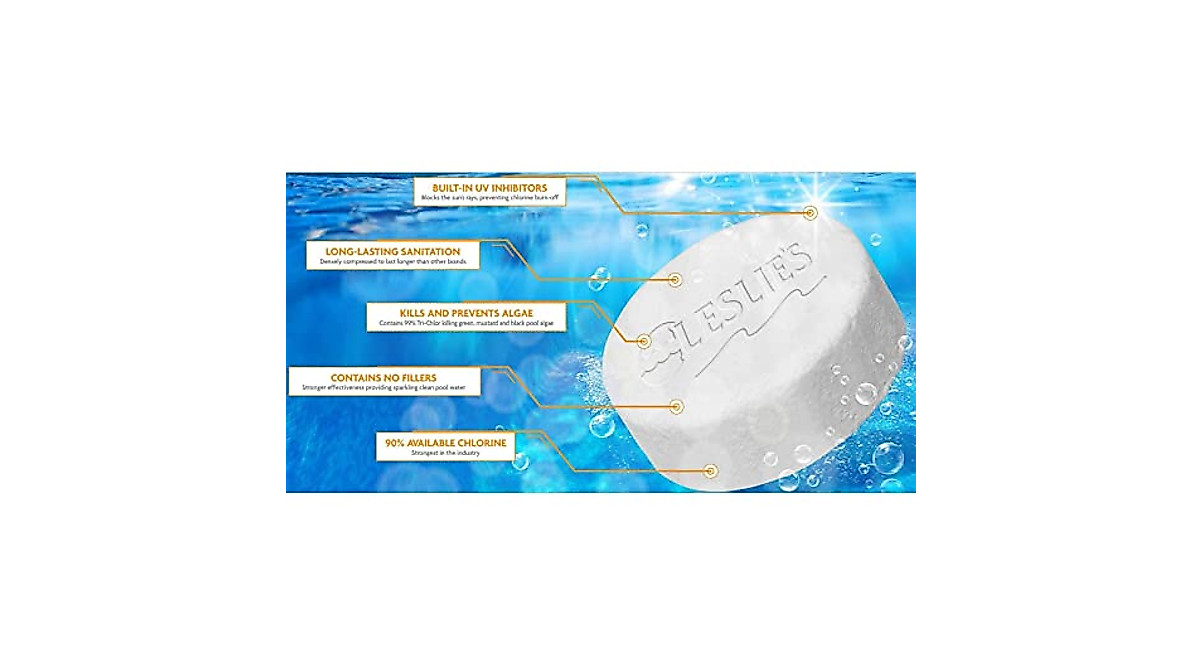 Leslie's Jumbo 3-Inch Chlorine Tablets for Pool Sanitizing | Long ...