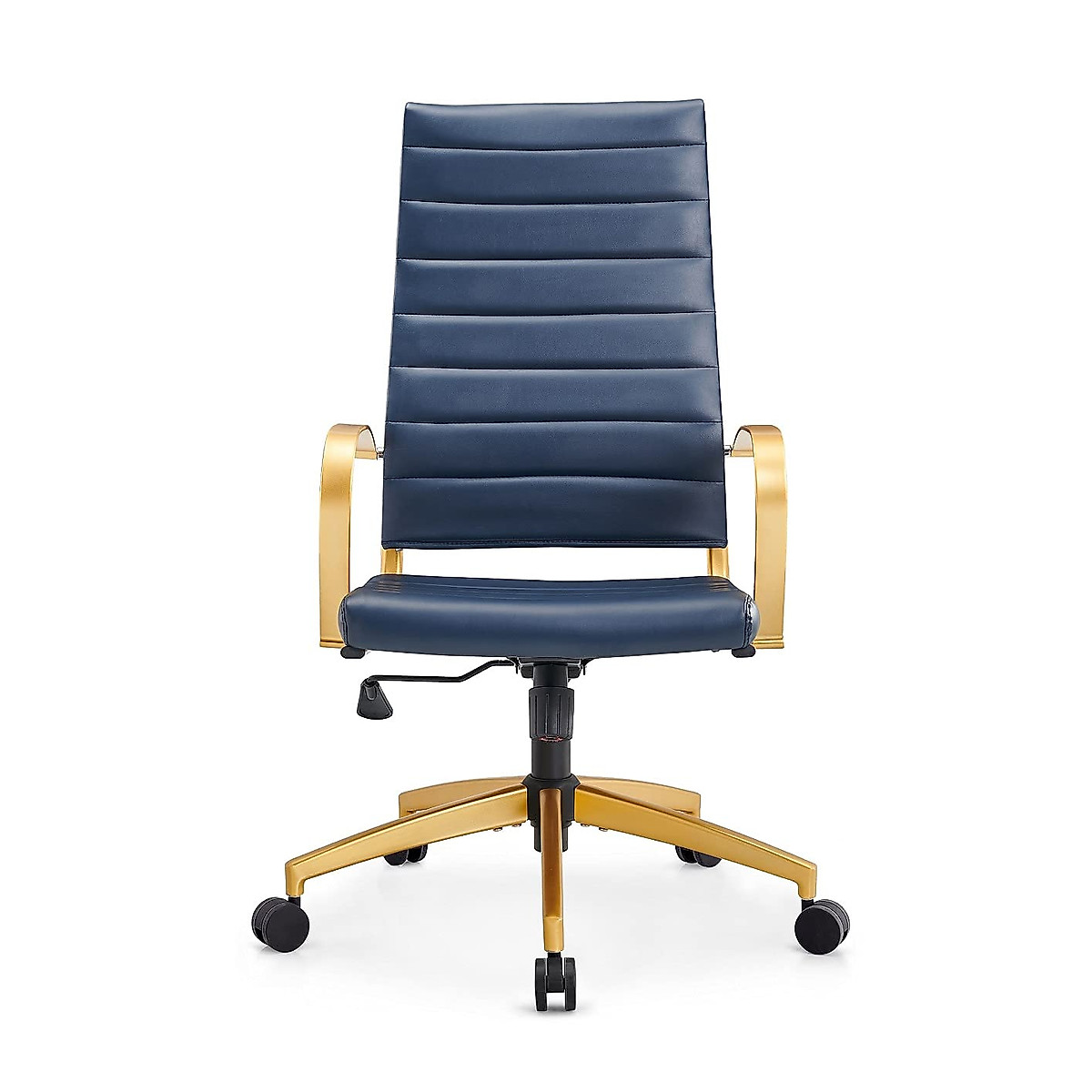 Hioryllks Desk Blue Gold Chair Gold Ergo Office Chair White and Gold Office Chair (4020 Gold Blue)