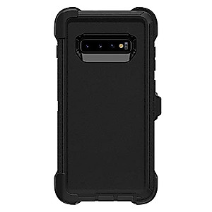 Defender Case Compatible with Samsung Galaxy S10 Plus (S10+) Case - Black