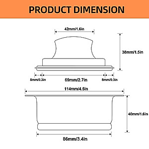 Garbage Disposal Flange Stopper Collar Sink Baffle Kit, Fit Universal 3-1/2 Inch Standard Sink Drain Hole，Kitchen Sink Flange Stopper Replacement Accessories,Stainless Steel(Black)